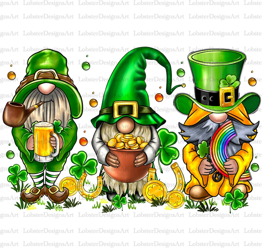 St. Patricks Day Gnome Png, Patricks Day Sublimation Designs, Lucky ...