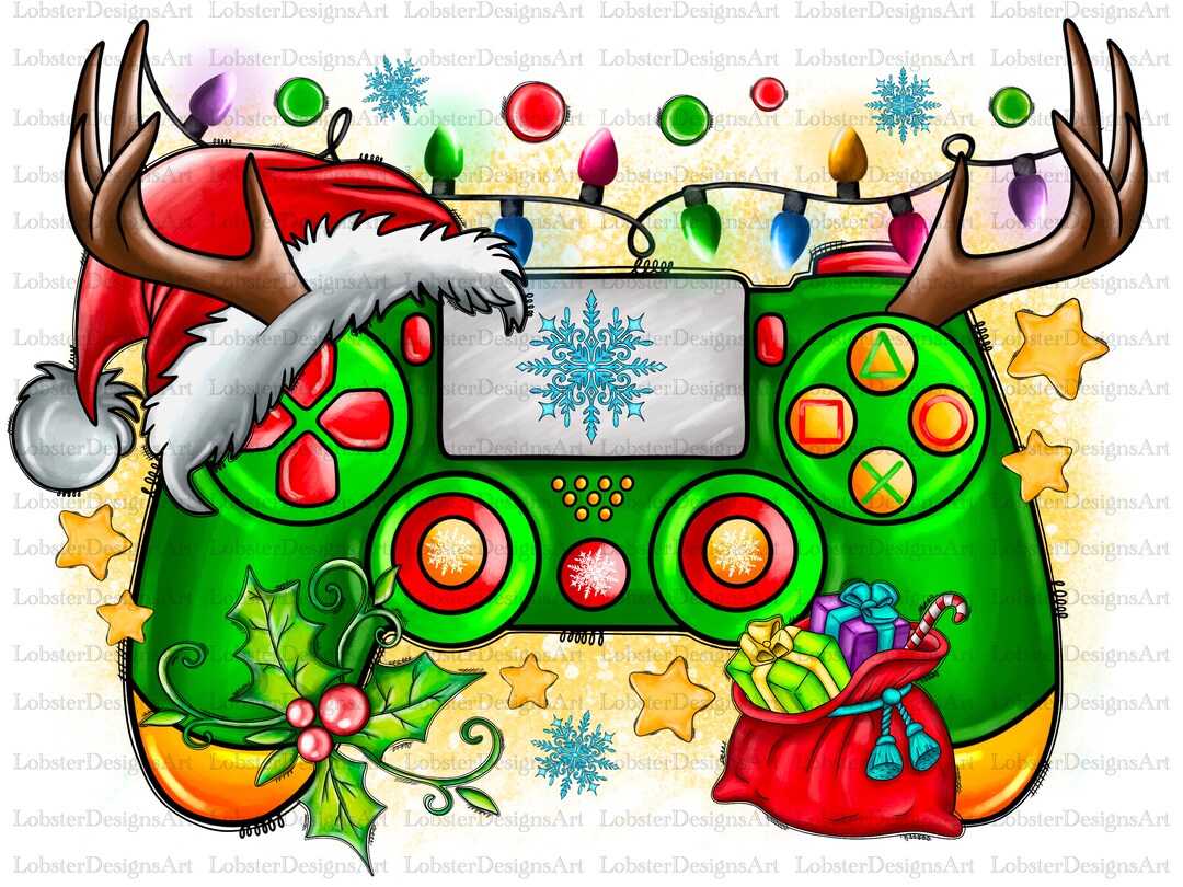 Christmas Game Controller Png Sublimation Design Download - Etsy