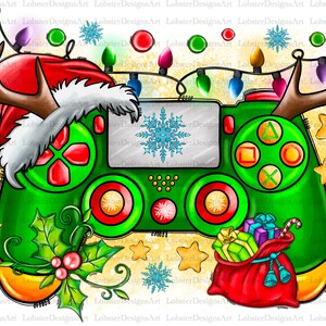 Christmas Game Controller Png Sublimation Design Download - Etsy