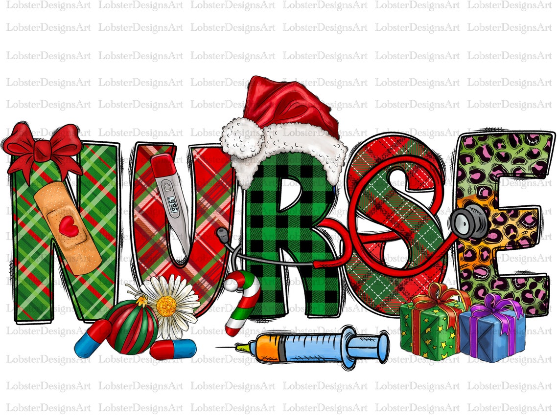 Nurse Christmas Png Merry Christmas Nurse Png Nurse Design - Etsy