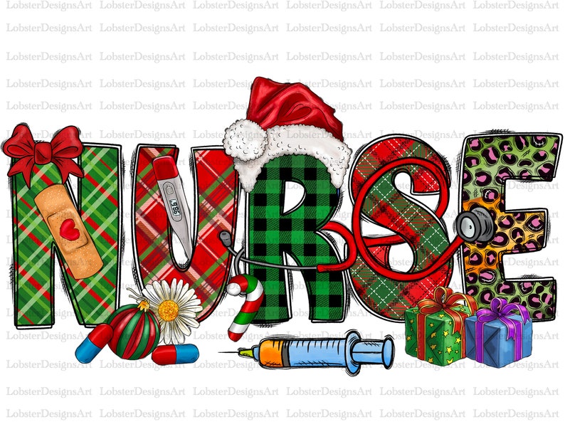 Nurse Christmas Png Merry Christmas Nurse Png Nurse Design - Etsy