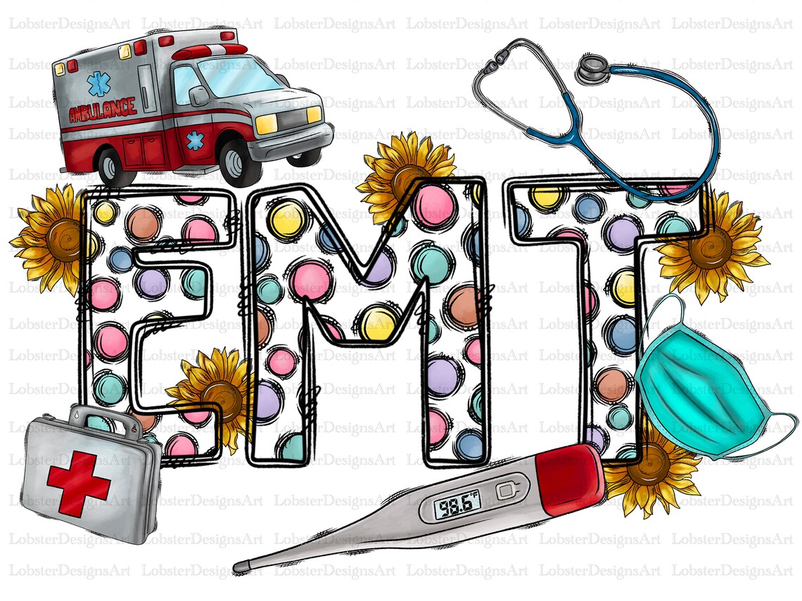 EMT Sublimation Design Downloads, Emergency Medical Technician ...