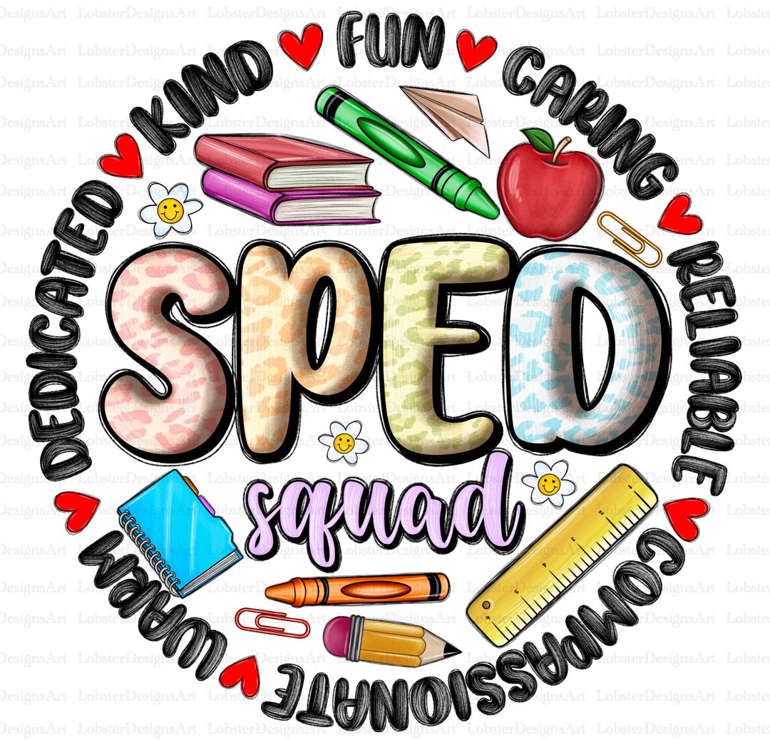 SPED Squad PNG, Digital Download, Sublimation, Special Education Png ...