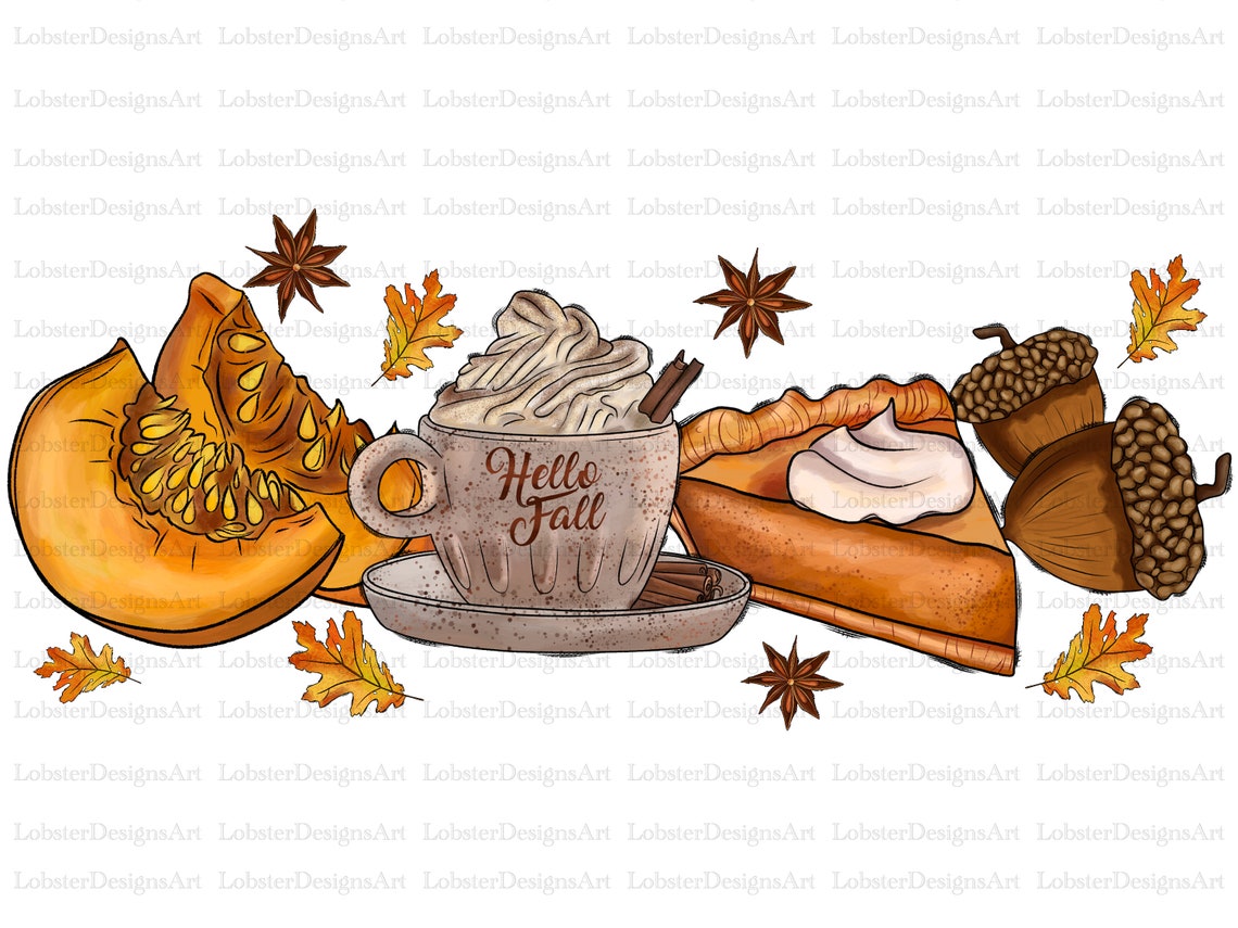Hello Fall Png Sublimation Design Fall Pumpkin Pngwestern - Etsy