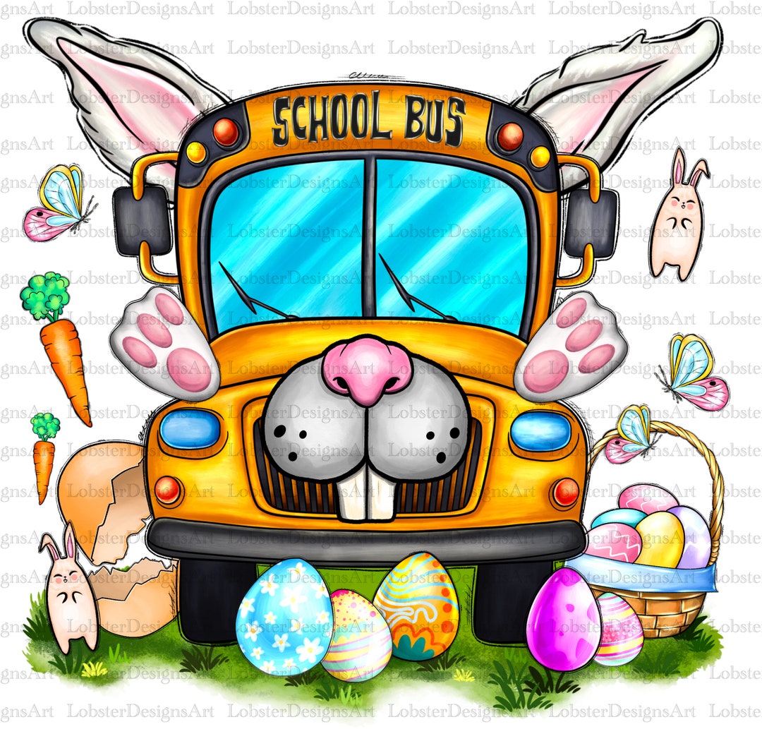 Easter Bus Driver Png, Teacher Png, Back to School, Sublimation, Easter ...