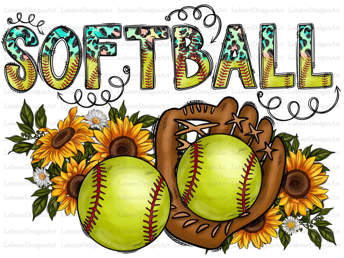 Softball Png Spor Png Leopard Sunflower Png Softball Png - Etsy