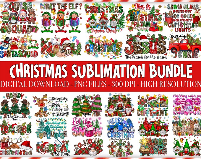 Christmas Bundle Png, 280+ Png, Merry Christmas Png, Christmas Png ...