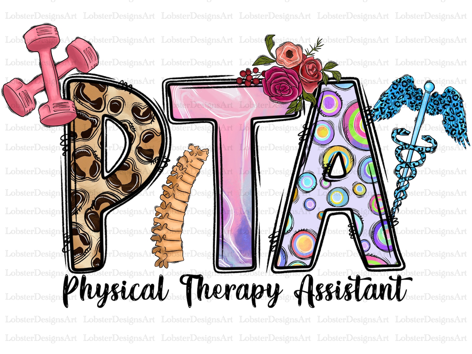 Physical Therapy Assistant Sublimation Design Downloads Nurse - Etsy