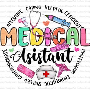 Medical Assistant Nurse Png Sublimation Design Download, Nurse Life Png ...