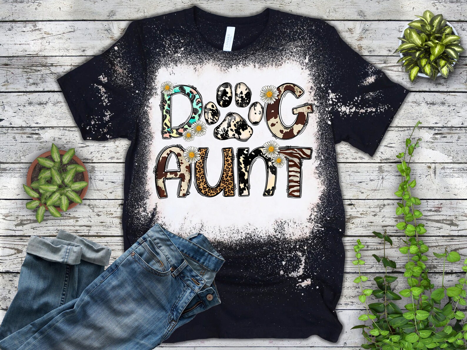 Dog Aunt Png, Aunt Png, Aunt Design, Cowhide, Dog Png, Flower, Leopard ...