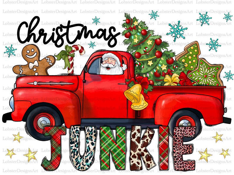 Christmas Junkie Png, Western Png, Christmas Tree Png, Christmas Truck ...