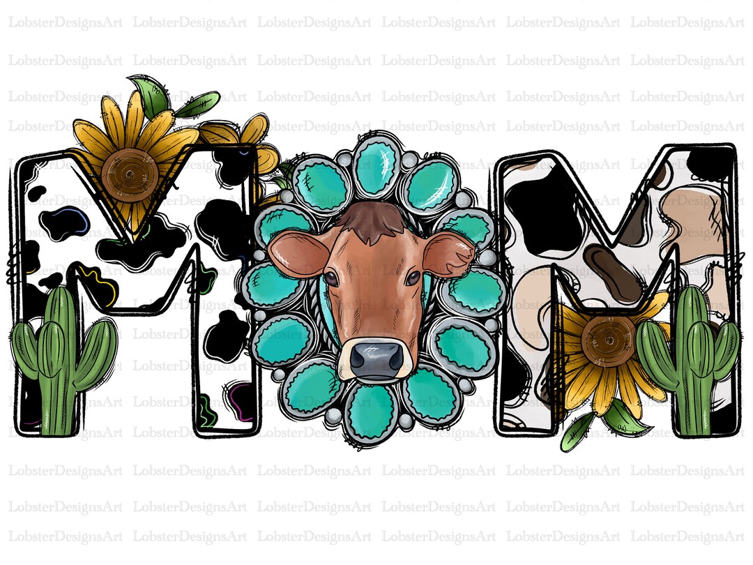 Mom Png, Cow Mom Design Png,mother Design Png ,cowhide Patern,cow ...