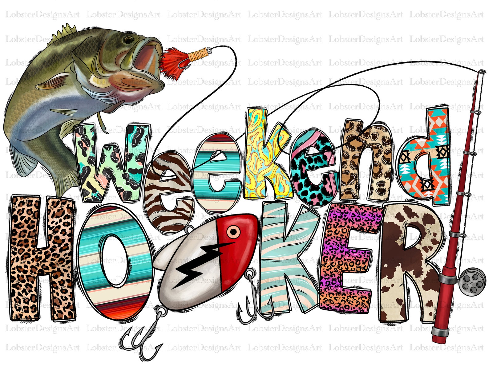 Weekend Hooker PNG Fishing Png the Fish Weekend Hooker - Etsy