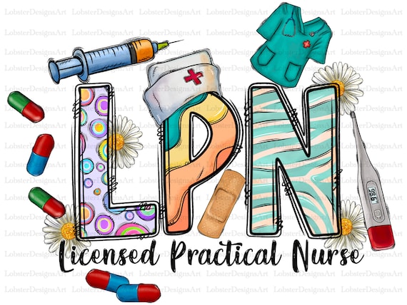 LPN Licensed Practical Nurse With Flower Png Leopard Nurse - Etsy