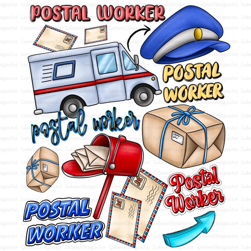 Postal Worker Svg - Etsy