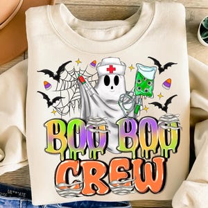 Boo Boo Crew PNG File, Ghost Nurse Png, Funny Nurse Png, Cute Ghost Png ...