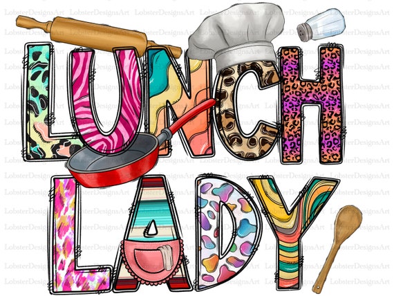 Lunch Lady Png Food Service Png Western Png School Lunch - Etsy