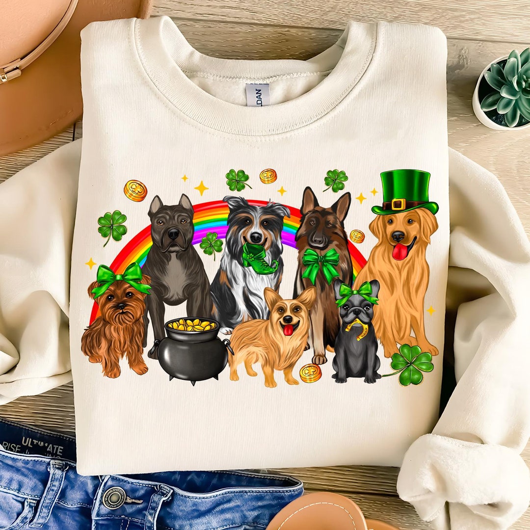St. Patick's Day Dogs Png, Cute Clover Png, Dogs Png, Dog Lover Png ...