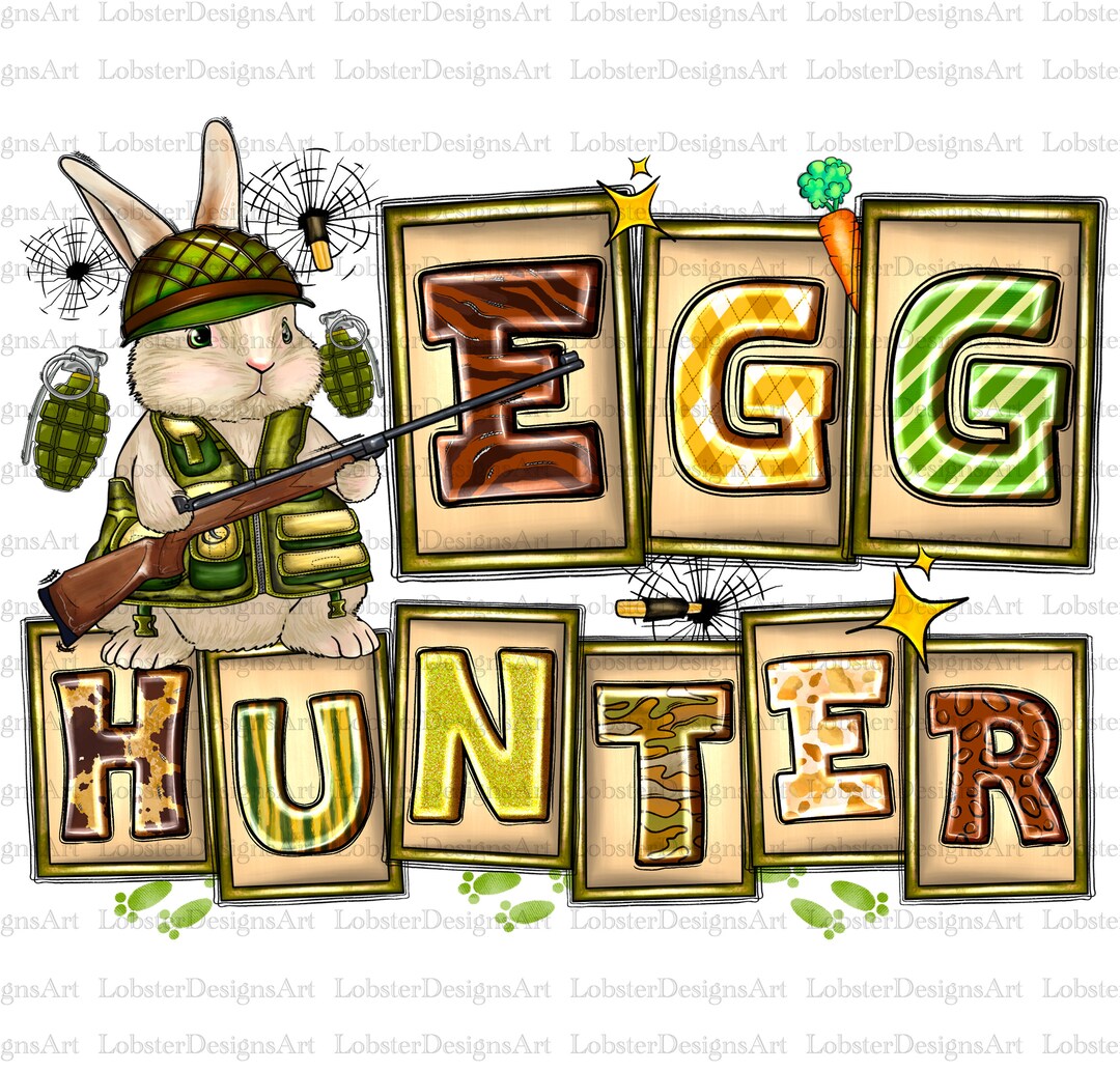 Egg Hunter Png Sublimation Design Download, Easter Day Png, Camouflage ...