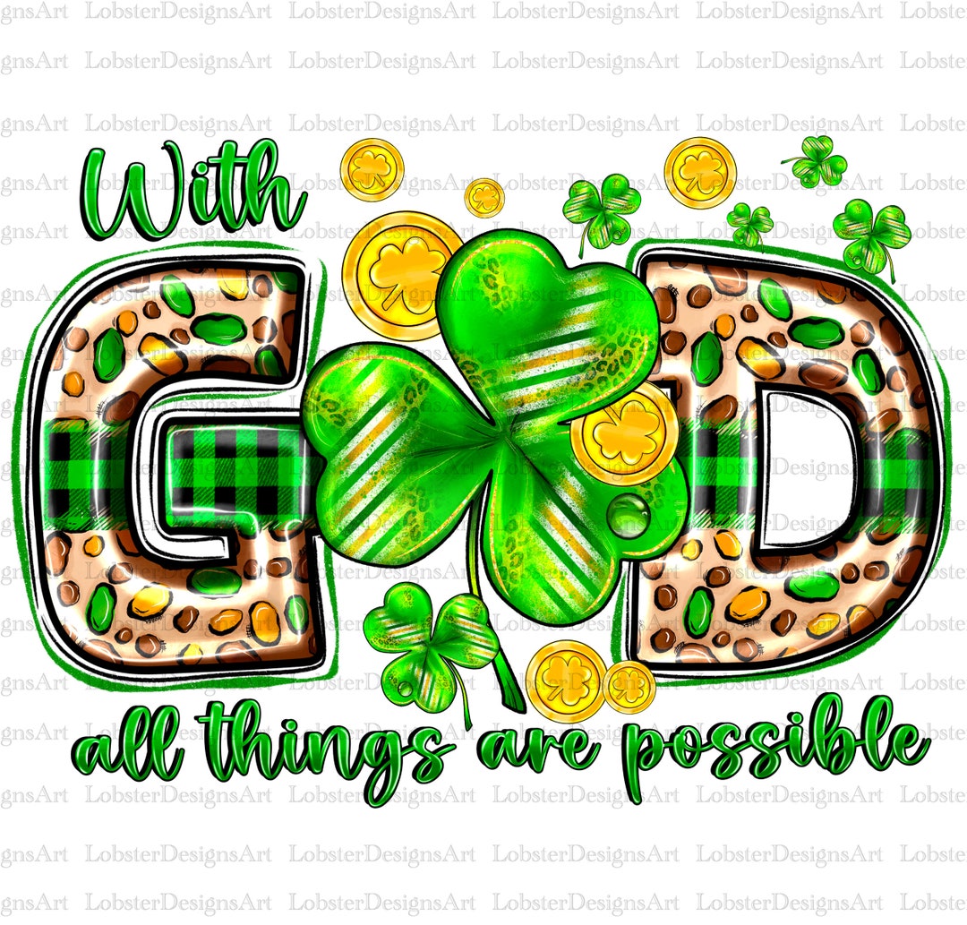 God Christian Png, St. Patrick's Day Png, God Christian Sublimation ...