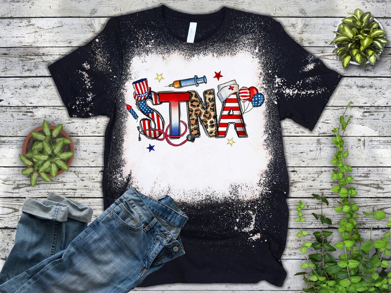 STNA Sublimation Design Png Nurse Png 4th of July Png - Etsy