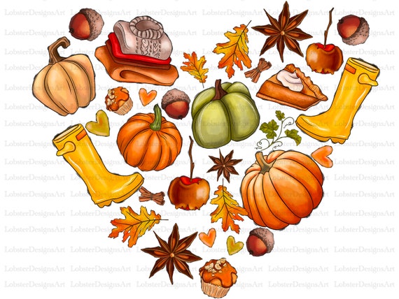 Heart Fall Png Thankful Png Happy Fall Png Fall Vibes - Etsy