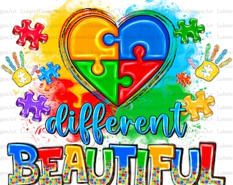 Different is Beautiful Autism Png Sublimation Design Download, Autism ...