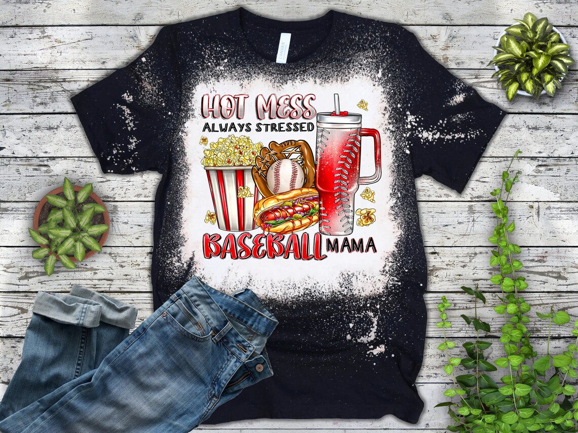 Hot Mess Always Stressed Baseball Mama Png, Tis the Season Baseball Png ...