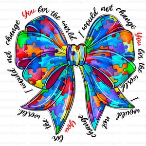 Austim Bow, Autism Png, Autism Awareness Png, Coquette Bow Png, Austism ...
