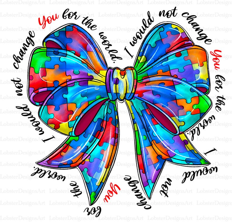 Austim Bow, Autism Png, Autism Awareness Png, Coquette Bow Png, Austism ...