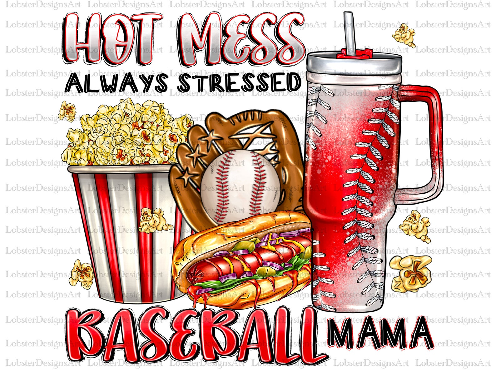 Hot Mess Always Stressed Baseball Mama Png, Tis the Season Baseball Png ...
