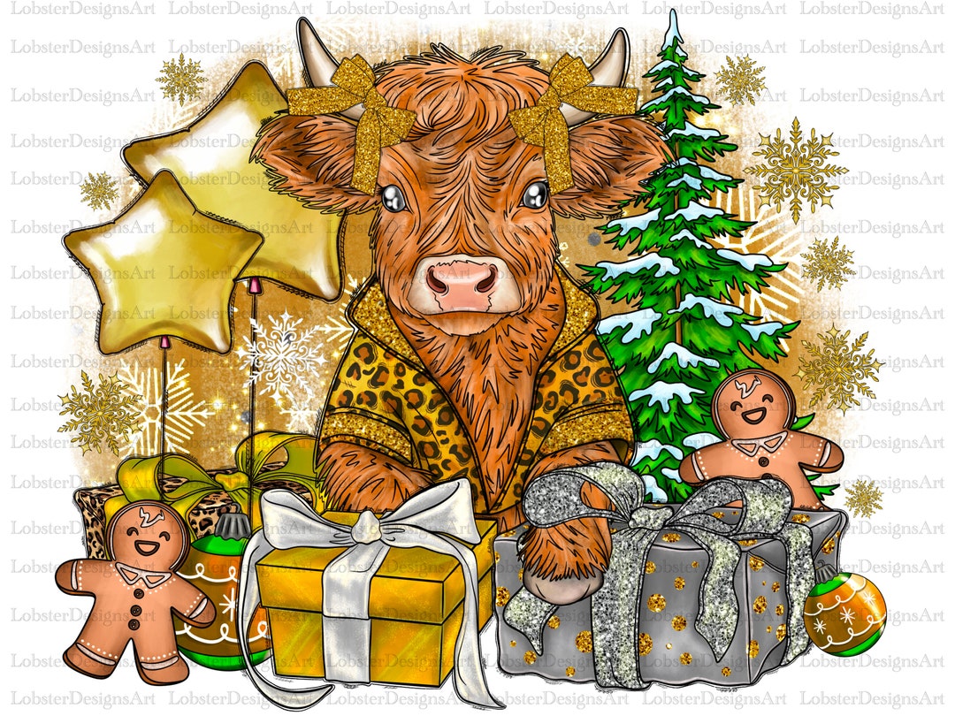 Ho Ho Heifer Png, Merry Christmas Png, Western, Christmas Png, Heifer ...