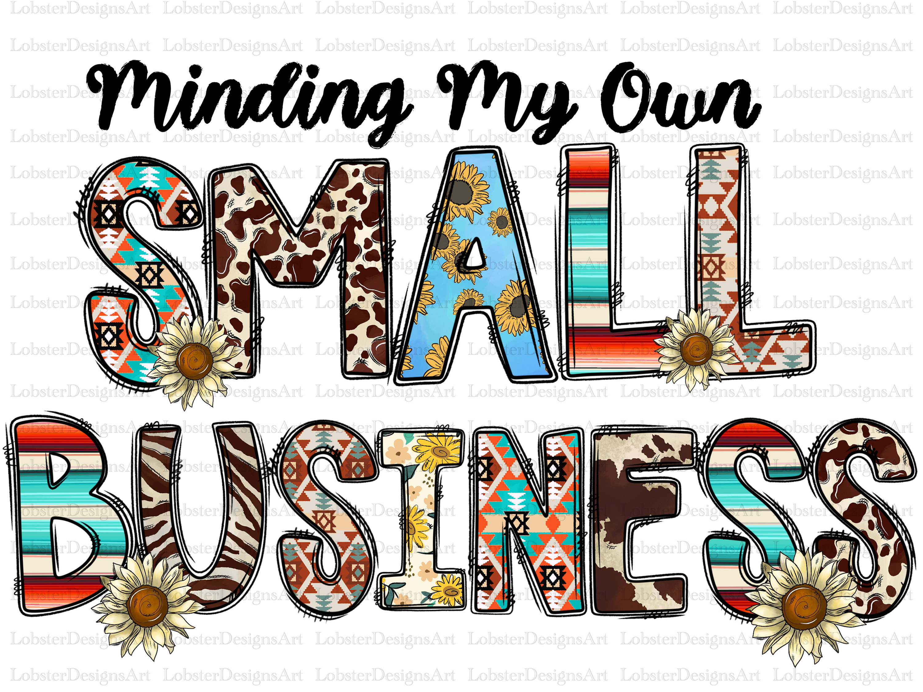 Minding My Own Small Business Png Cowhide Small Business Etsy