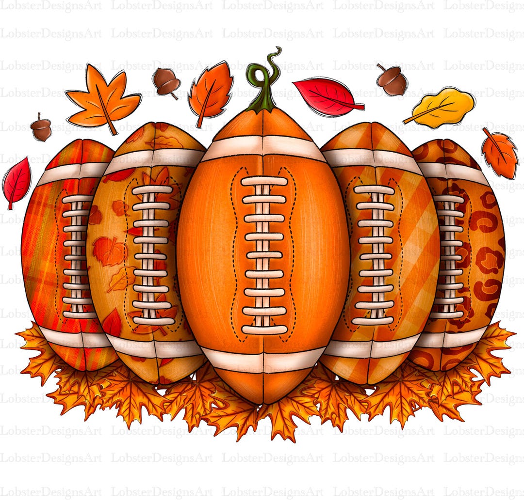 Fall American Football Png, Football Png, Autumn Football Png, Autumn ...
