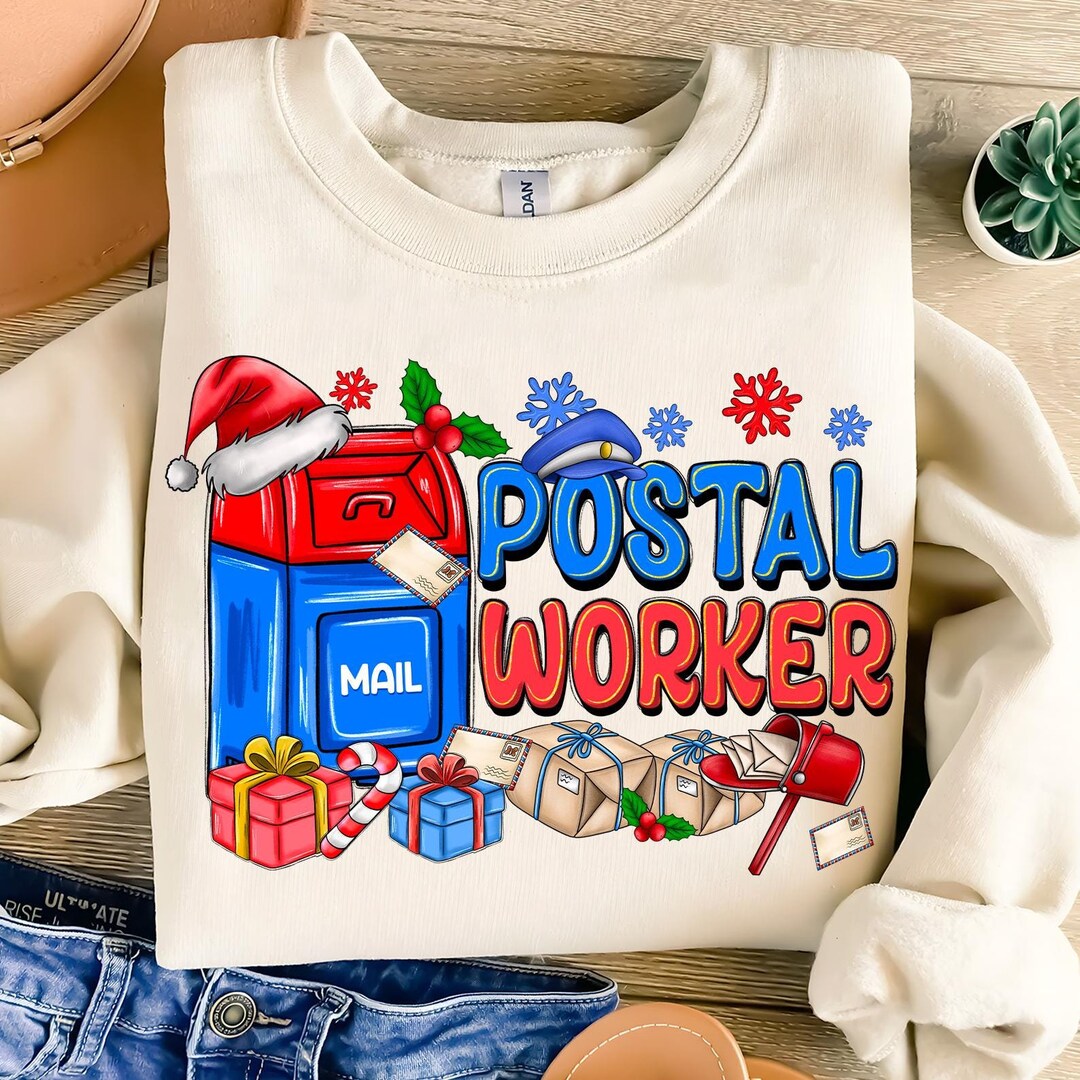 Christmas Postal Worker Png Sublimation Design, Trending Png, Postal ...