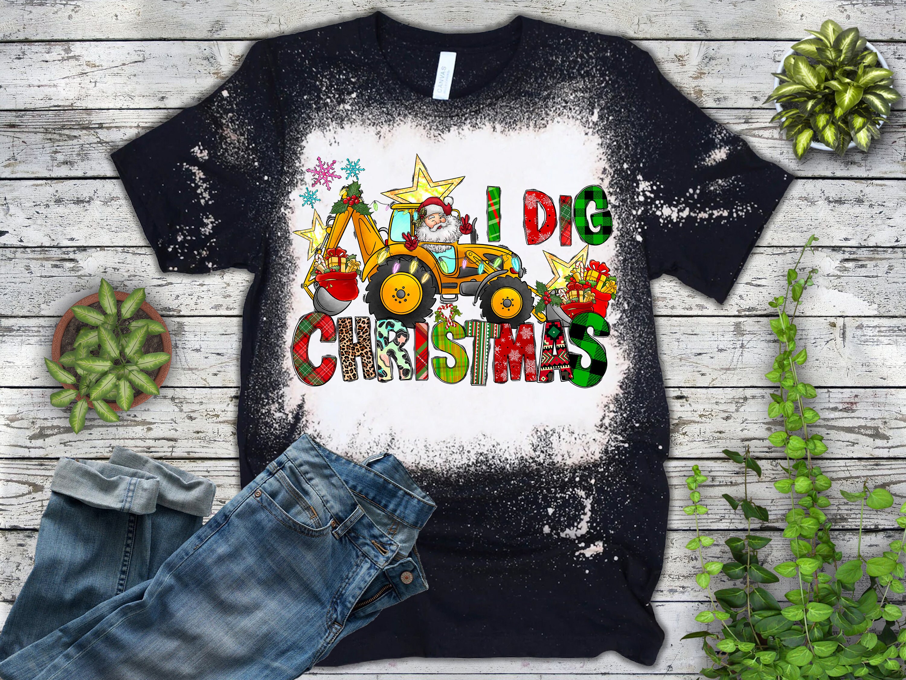 I Dig Christmas Png Christmas Png Merry Christmas Backhoe - Etsy