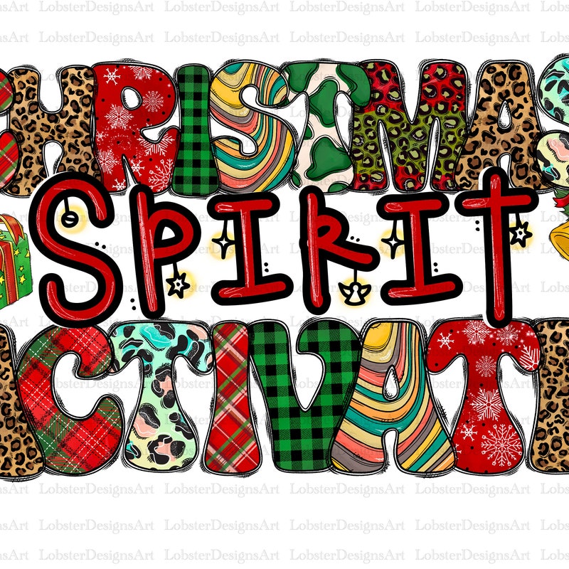 Christmas Spirit Clipart - Etsy