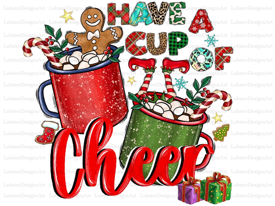 Have a Cup of Cheer Png, Merry Christmas, Christmas Tree, Western, Hot ...