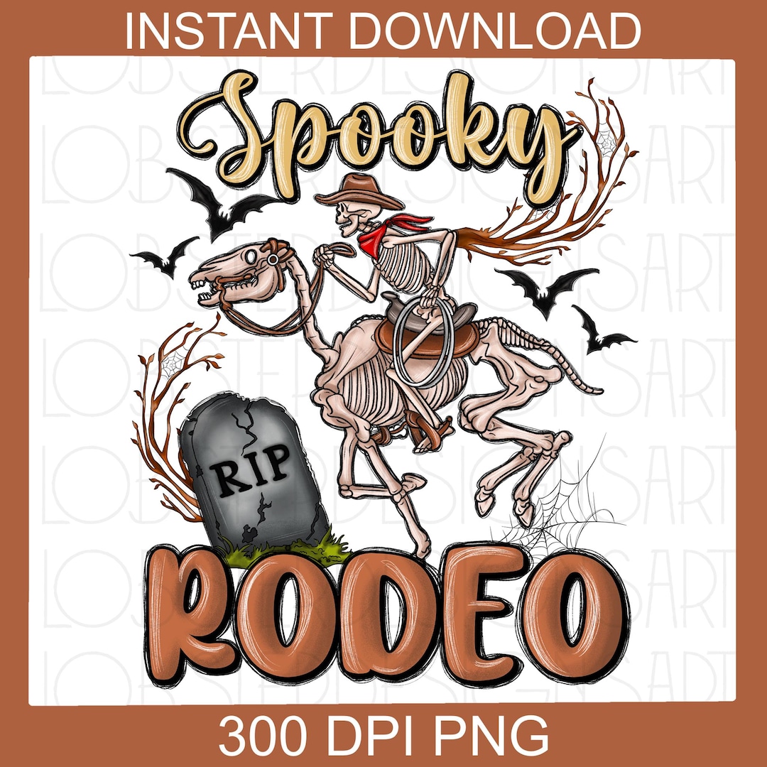 Spooky Rodeo Png, Vintage Halloween Rodeo Png, Western Halloween Spooky ...