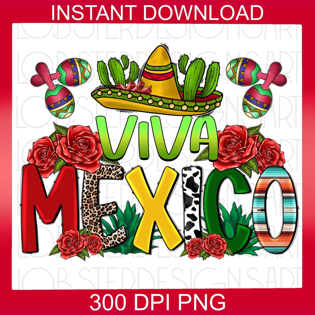 Viva Mexico Png Sublimation Design Download, Western Mexico Png, Cinco ...