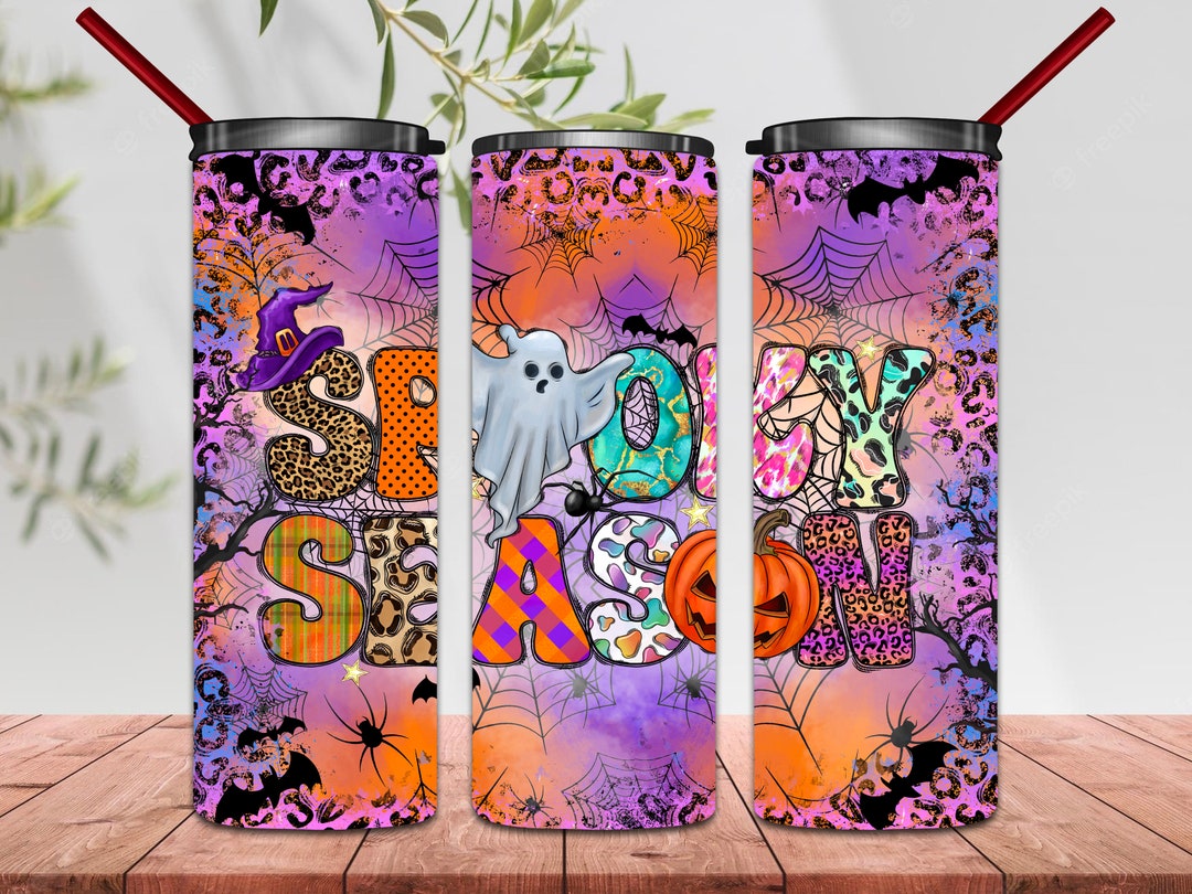 Spooky Season Tumbler Png Sublimation Design, 20oz Skinny Tumbler Png ...