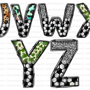 Soccer Alphabet Png, Font Letters, Western Alphabet, Soccer Design ...