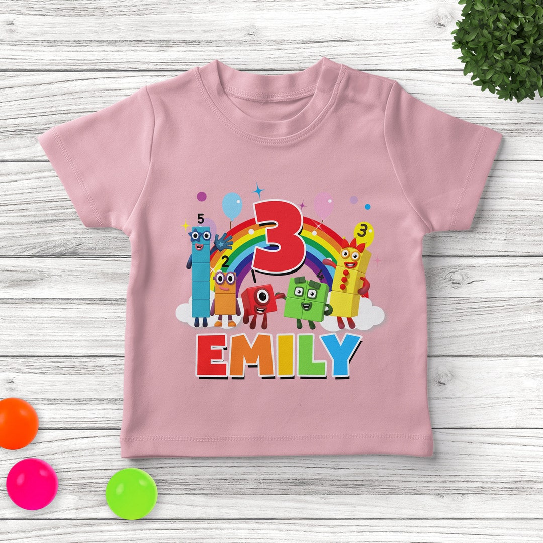Numberblocks Birthday Shirt/personalized Numberblocks Family Birthday ...