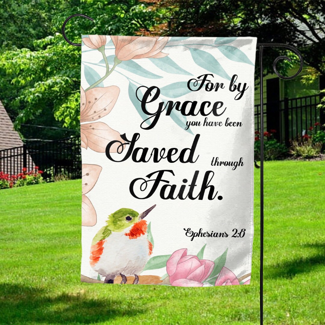 Bible Verse Garden Flag, Faith Flag, Bible Scripture Garden Flag, Bible ...