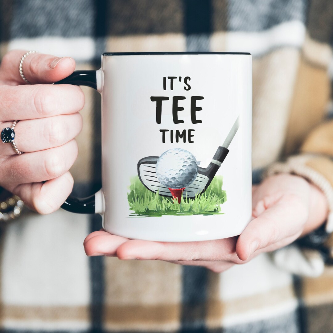 Its Tee Time Funny Golfers Mug & Coaster Set Birthday Gift, Funny Mug ...