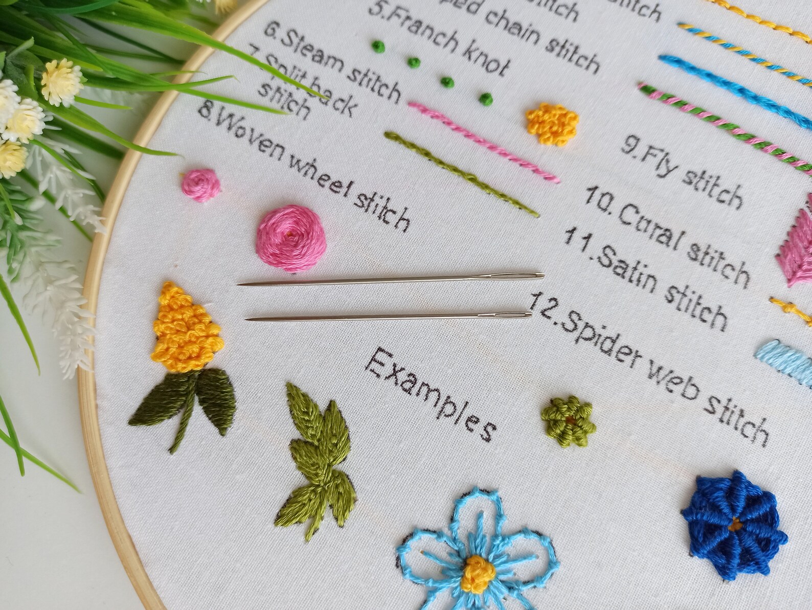 Embroidery Guide for Beginners Beginner Embroidery Flower | Etsy