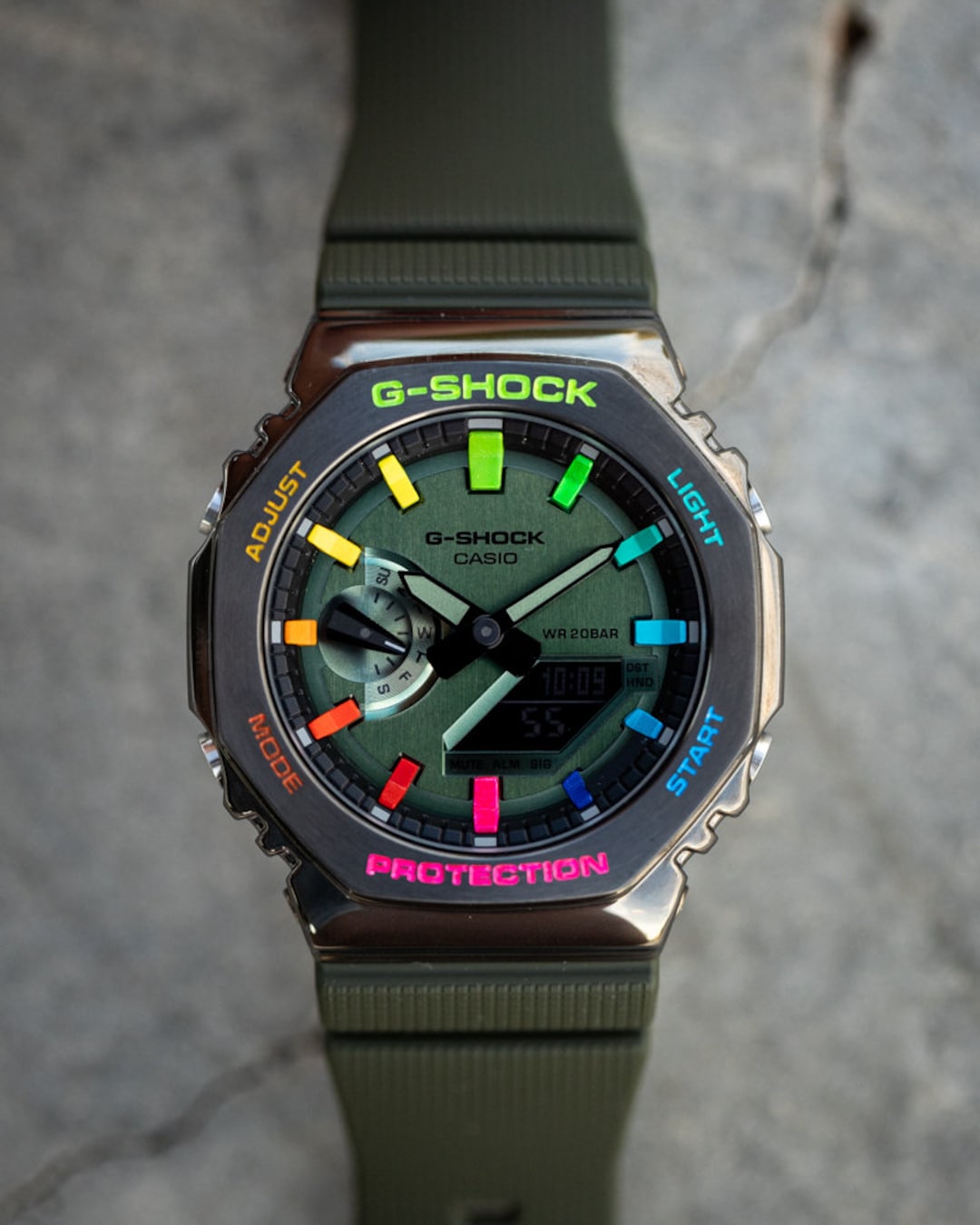 Casio G-shock Rainbow Casioak Gift for Him Fathersday Gift GM-2100 ...