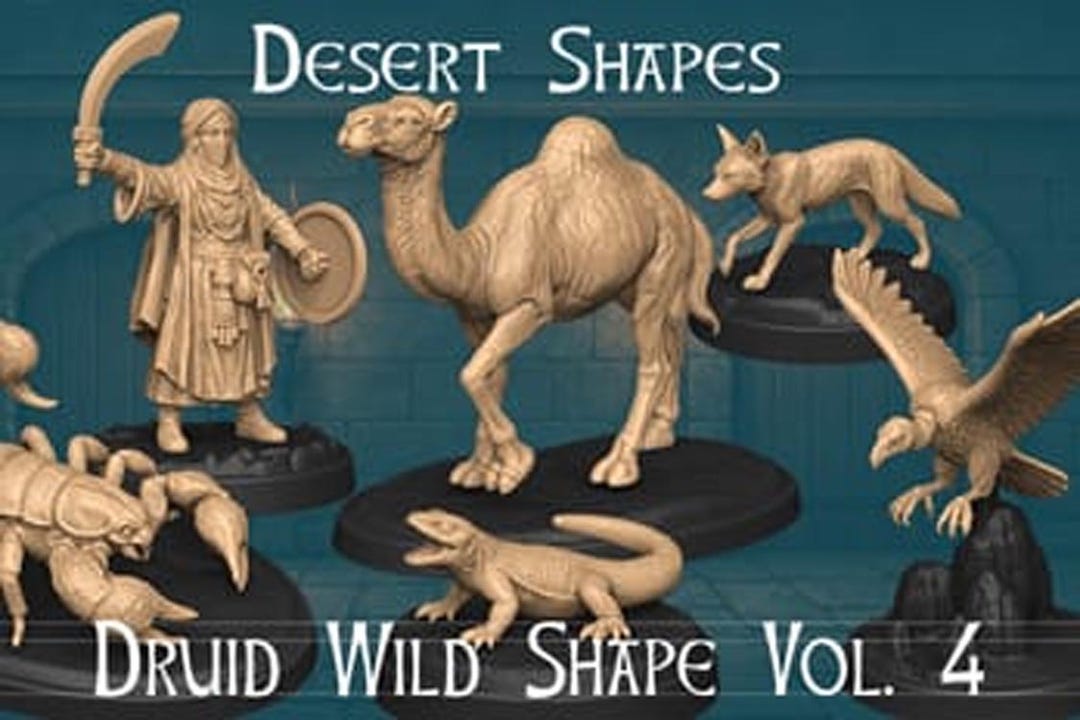 Dungeons and Dragons, DND TTRPG, Wargaming - Desert Druid Wildshape - 5 ...