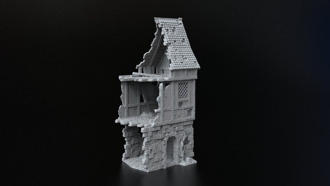 Medieval Architecture - Ruined House - 28mm / 32mm Scale Dungeons and ...