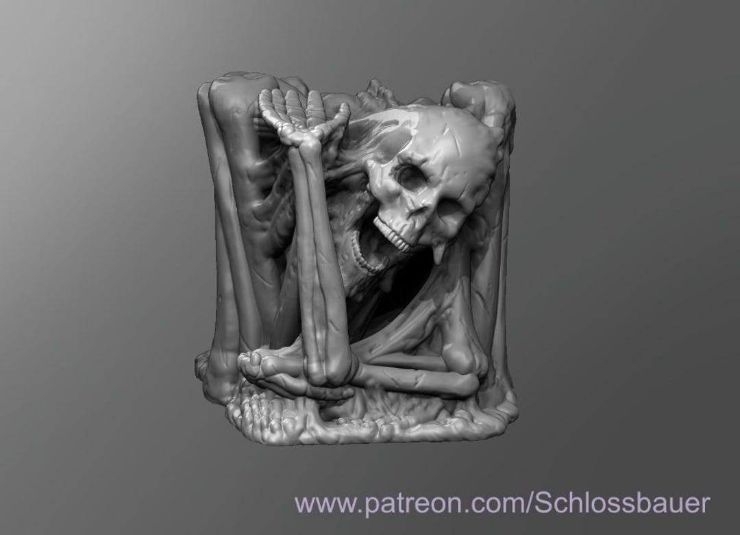 Dungeons and Dragons, DND TTRPG, Wargaming - Large Undead - Gelatinous Cube Skeleton - Etsy